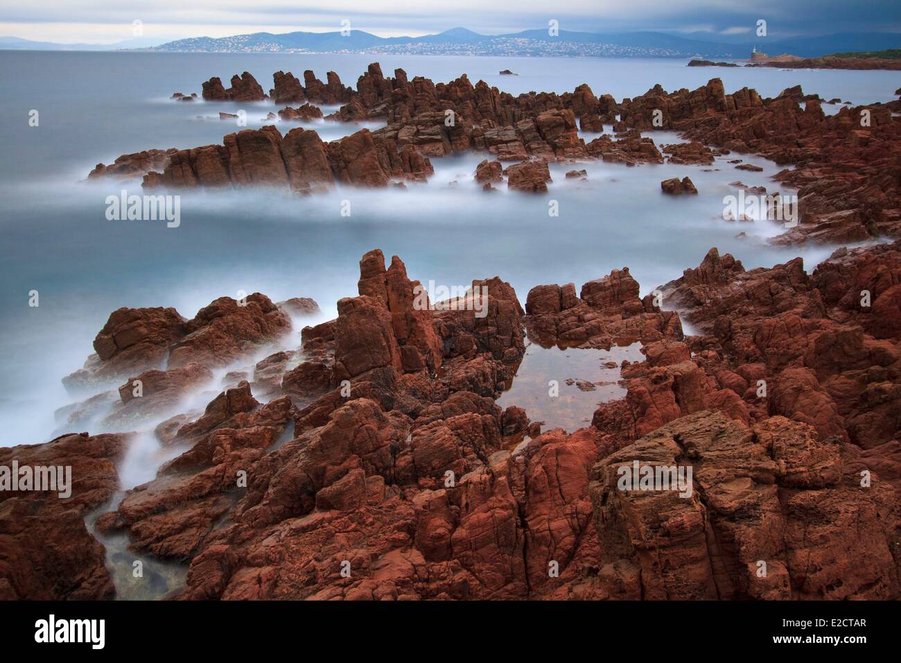 France Var St Raphael Boulouris this red rock rhyolite which is visible ...