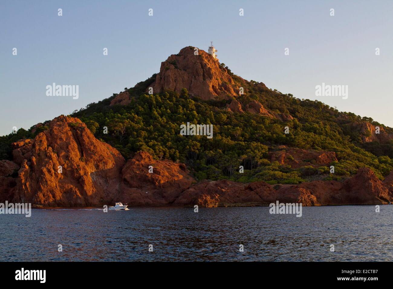 France Var Esterel Corniche Saint Raphael Cap Dramont coastal cliffs ...