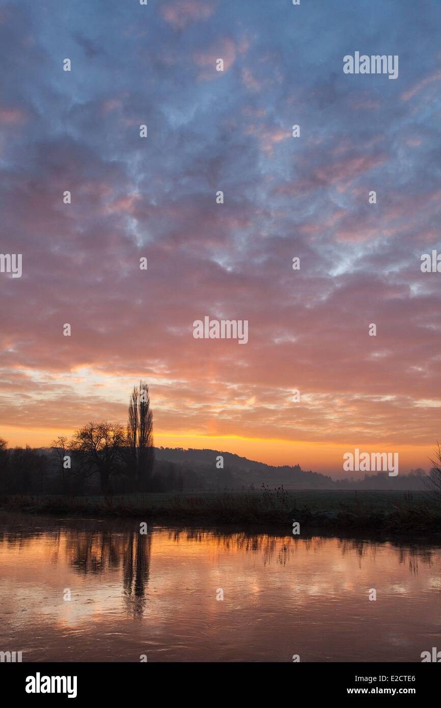 France Eure Chambray Eure river at dawn Stock Photo - Alamy
