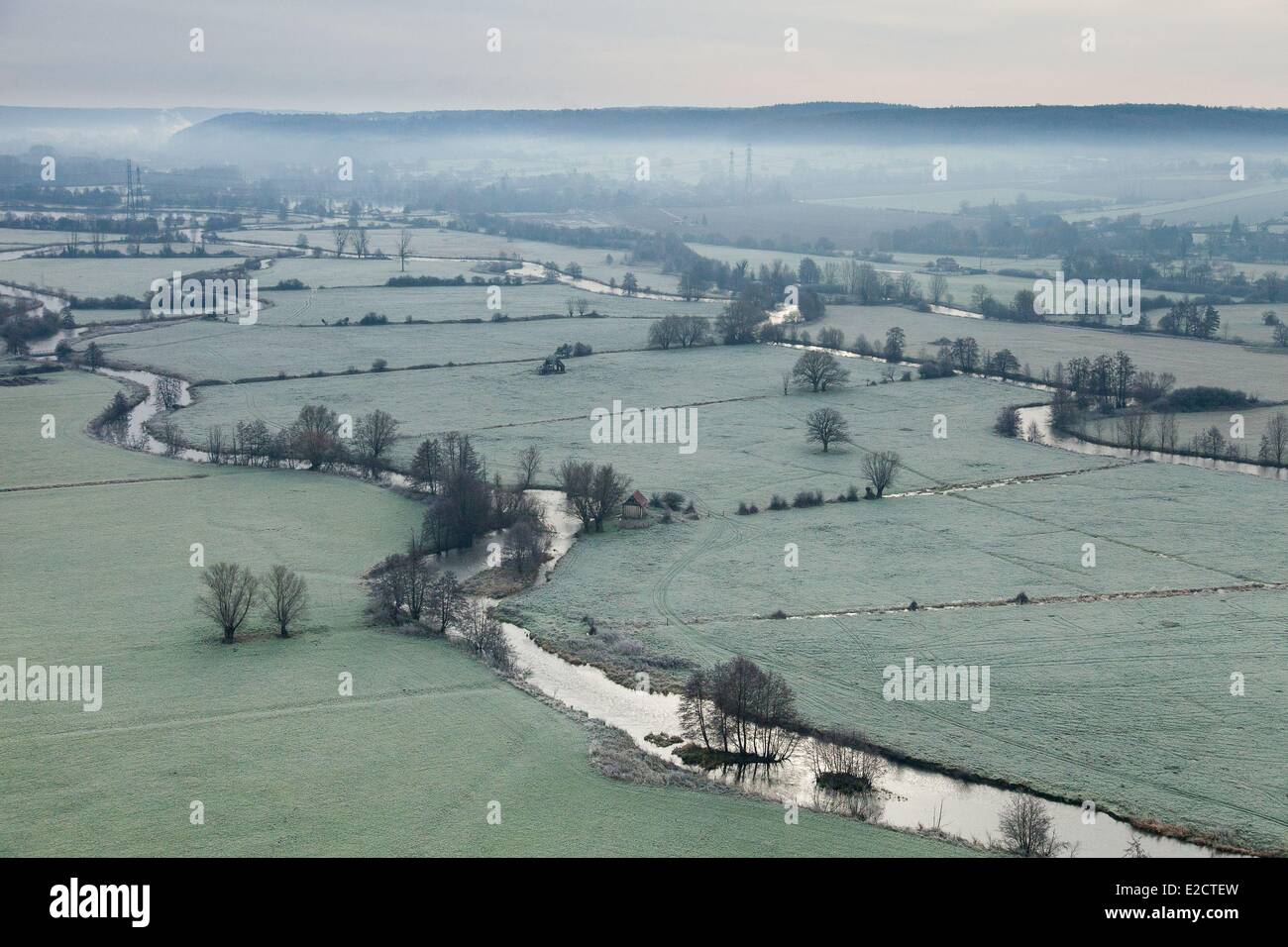 France Eure Corneville sur Risle (aerial view Stock Photo - Alamy