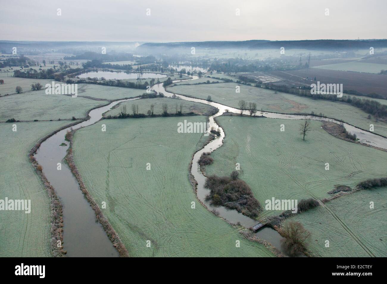 France Eure Corneville sur Risle (aerial view Stock Photo - Alamy