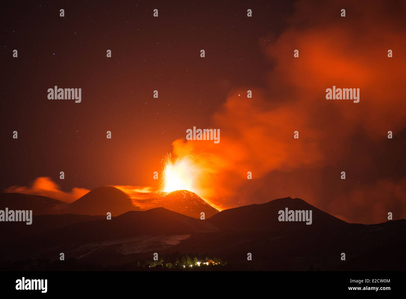 Lava flows from an eruption at Mt Etna volcano Stock Photo - Alamy
