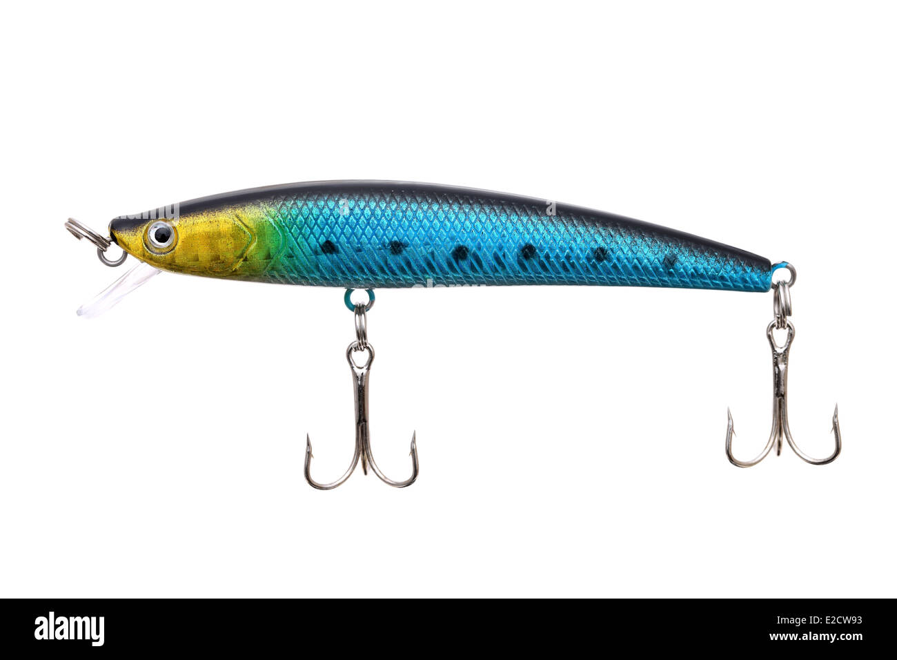 plastic fishing lure isolated on white background Stock Photo - Alamy