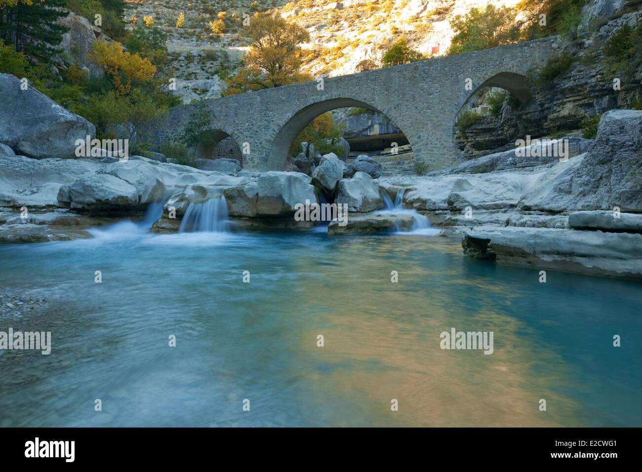 France Hautes Alpes Barret on Meouge Meouge Gorges Roman bridge (14th ...