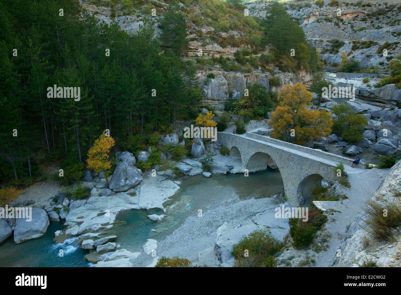 France Hautes Alpes Barret on Meouge Meouge Gorges Roman bridge (14th ...
