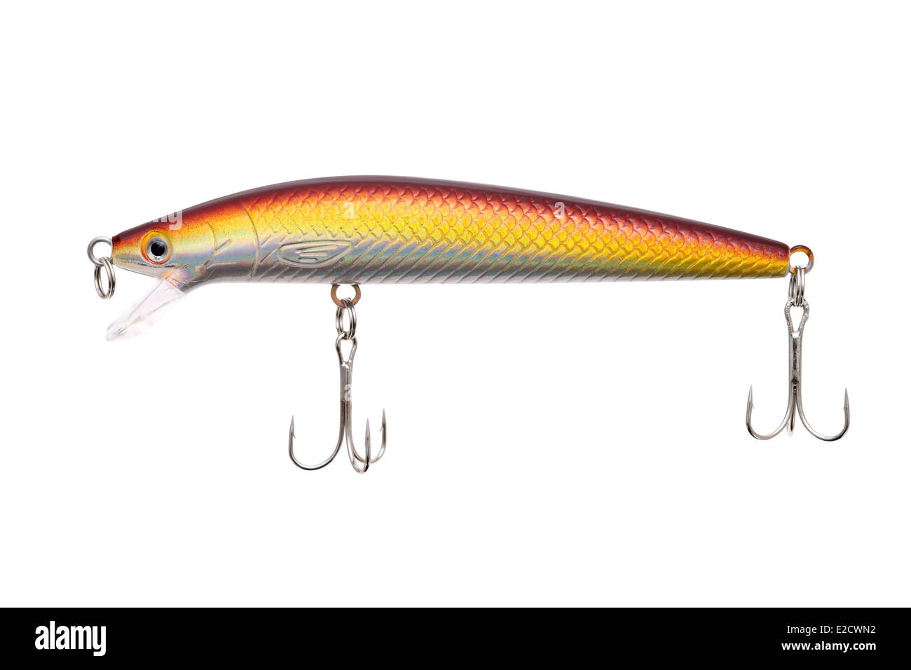 plastic fishing lure isolated on white background Stock Photo - Alamy