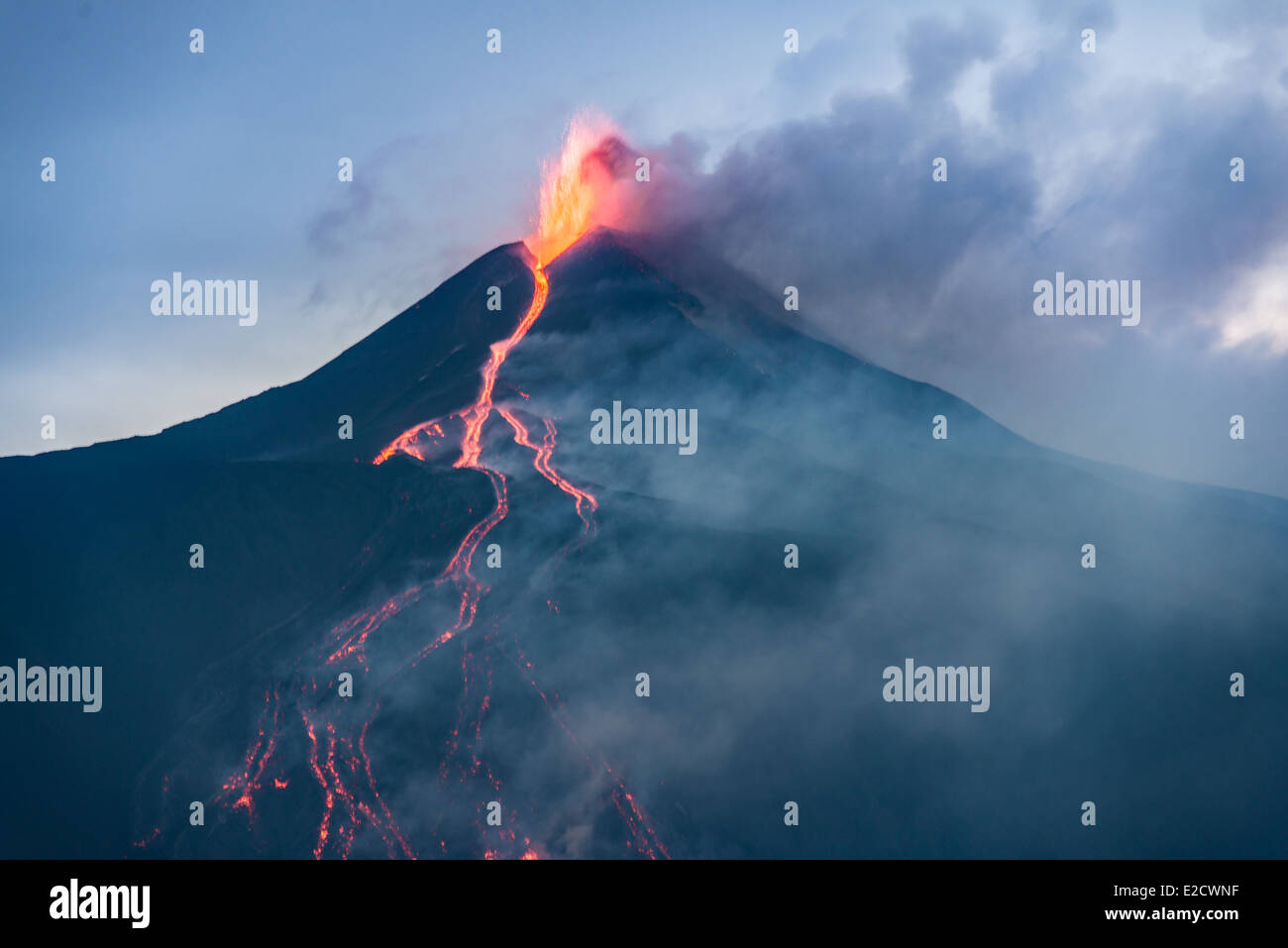 Lava flows from an eruption at Mt Etna volcano Stock Photo - Alamy