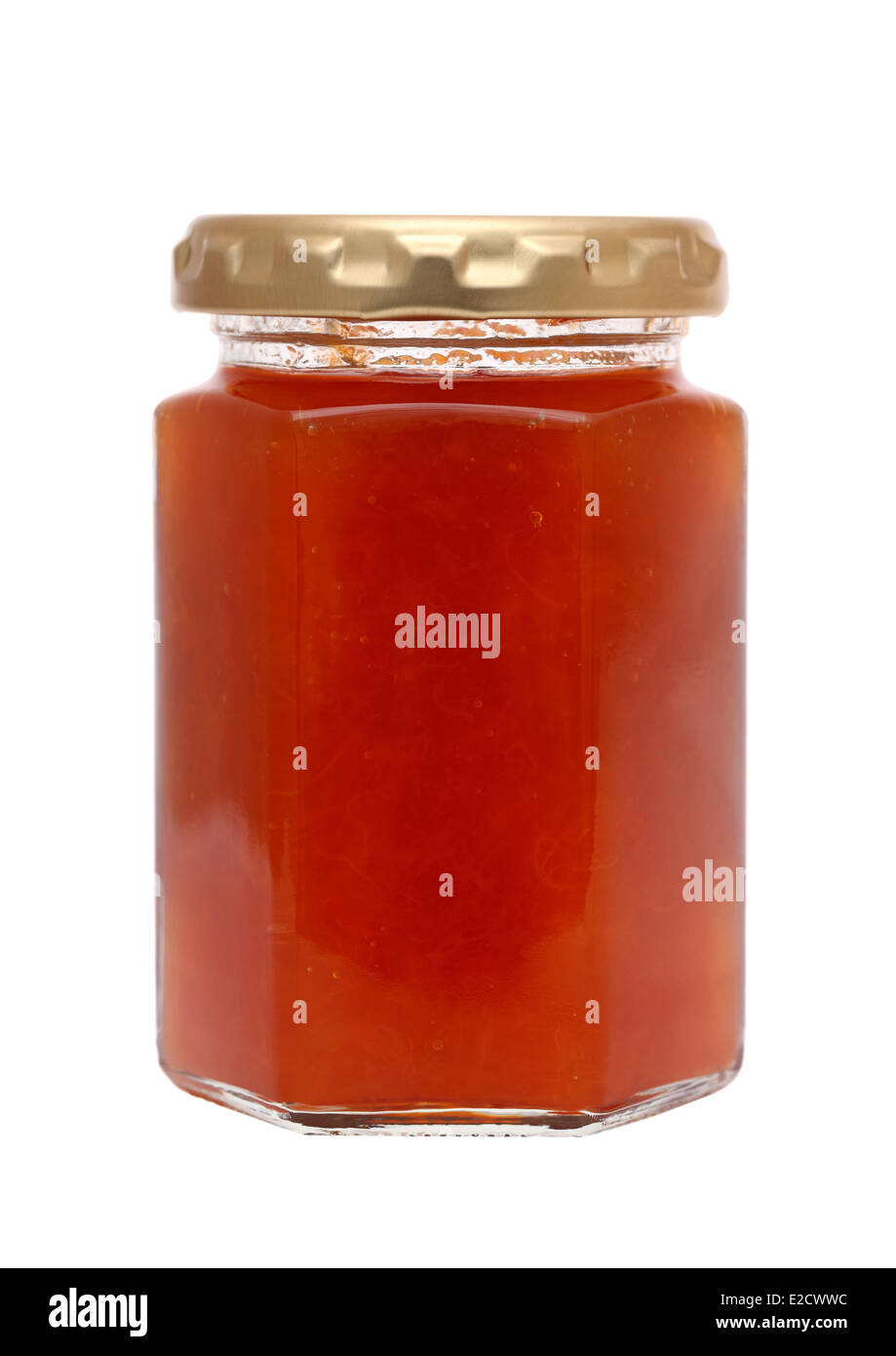 Jar strawberry jam in Cut Out Stock Images & Pictures - Alamy