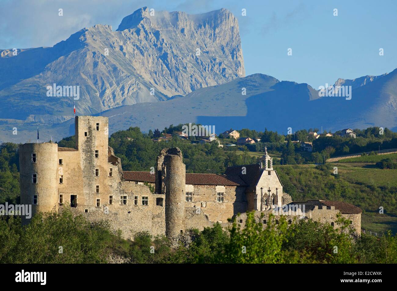 France Hautes Alpes Tallard Castle (XIV and XVI) and St. Gregory church ...