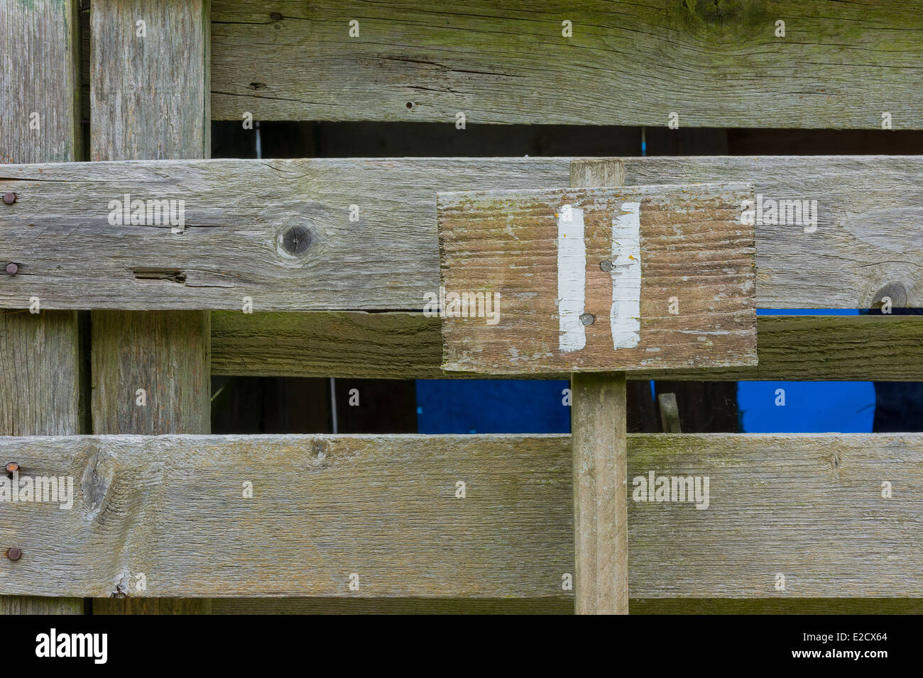 Wooden sign giving garden plot number Stock Photo - Alamy