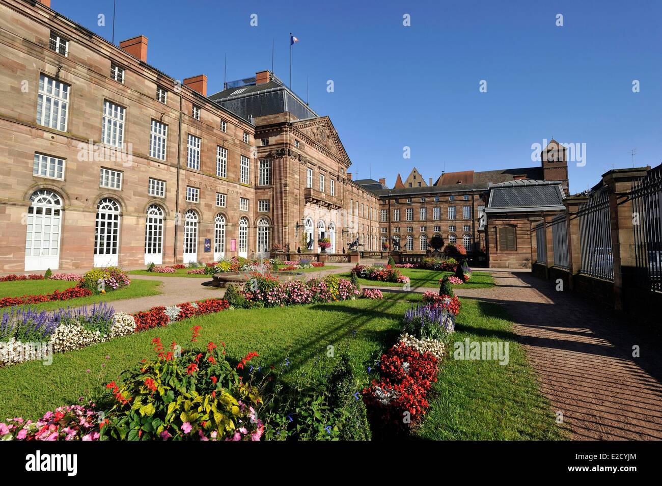 France Bas Rhin Saverne the Rohan castle and Notre Dame de la Nativite ...