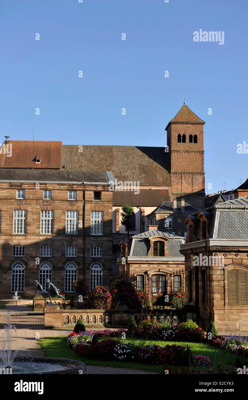 France Bas Rhin Saverne the Rohan castle and Notre Dame de la Nativite ...