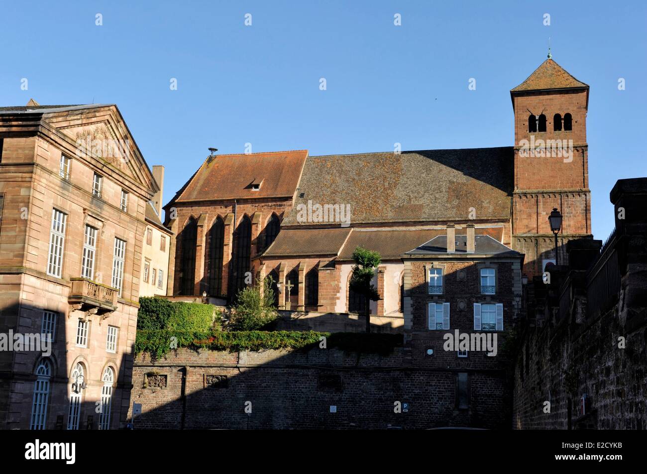 France Bas Rhin Saverne the Rohan castle and Notre Dame de la Nativite ...