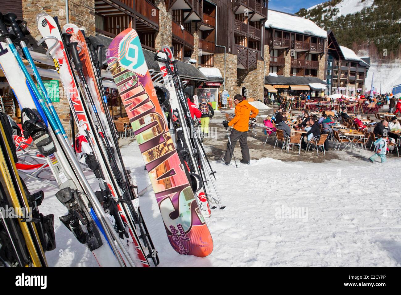 France Hautes Pyrenees ski resort of Peyragudes Peyresourde slopes ...