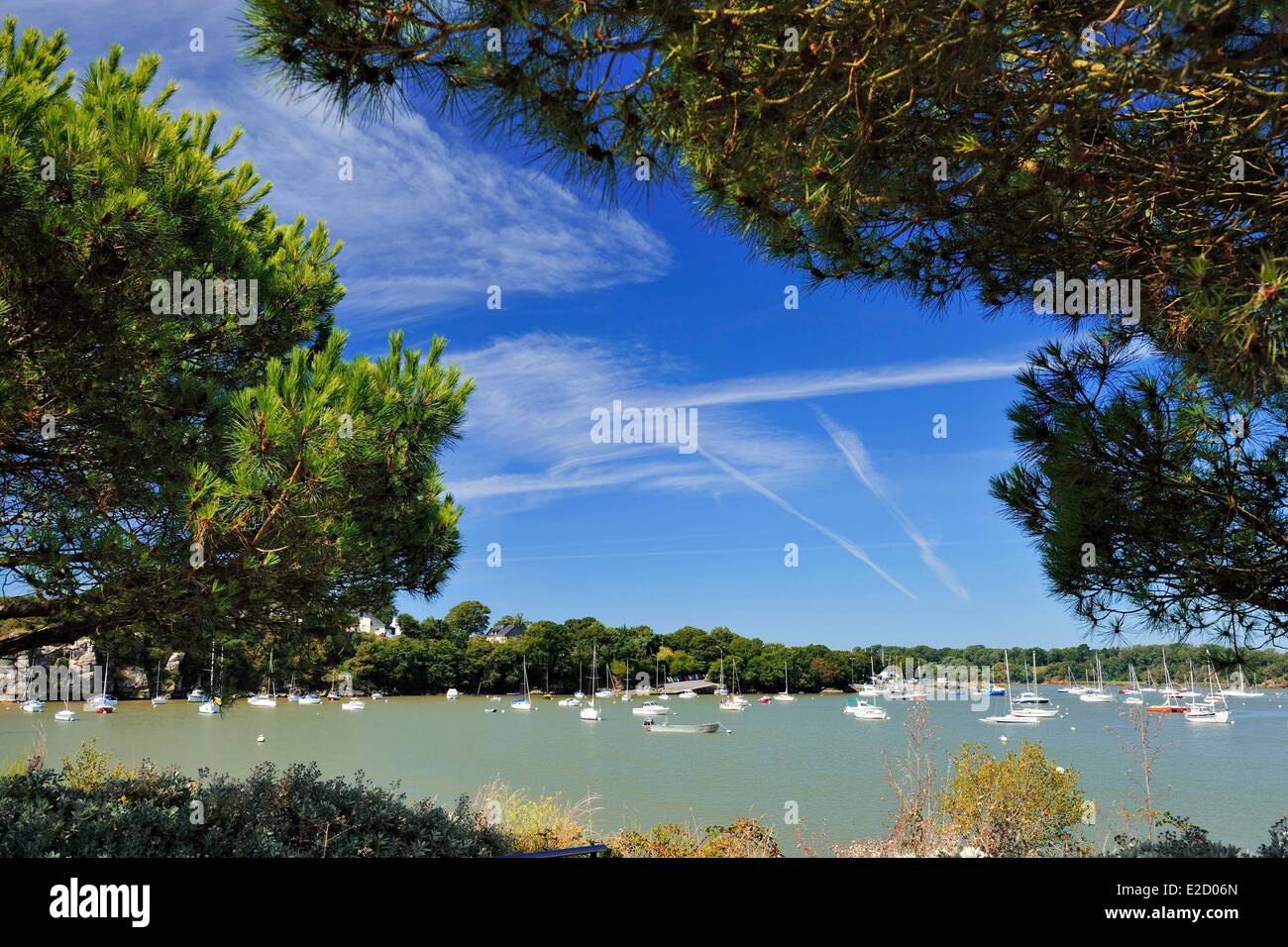 France Morbihan the Vilaine estuary reservoir dam of Arzal Stock Photo ...