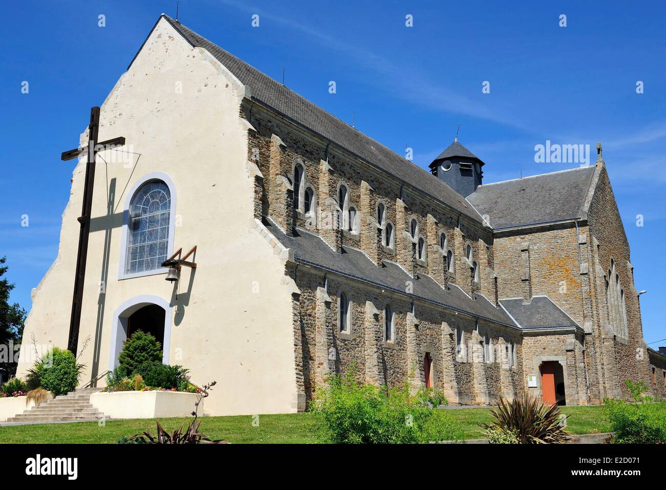 France Morbihan Muzillac Church of St. Therese of the Child Jesus Stock ...