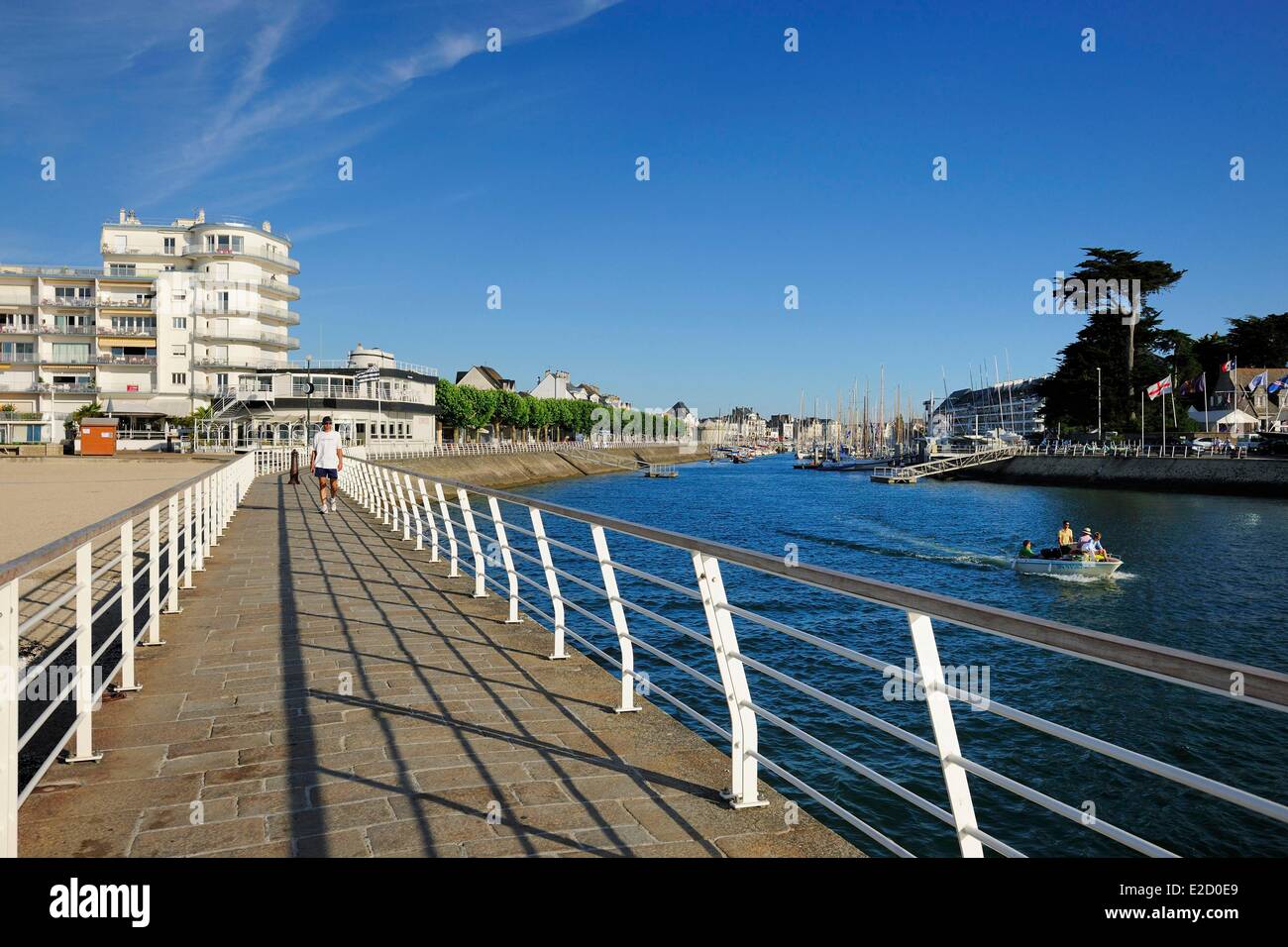 France Loire Atlantique Le Pouliguen the harbour Promenade Stock Photo ...
