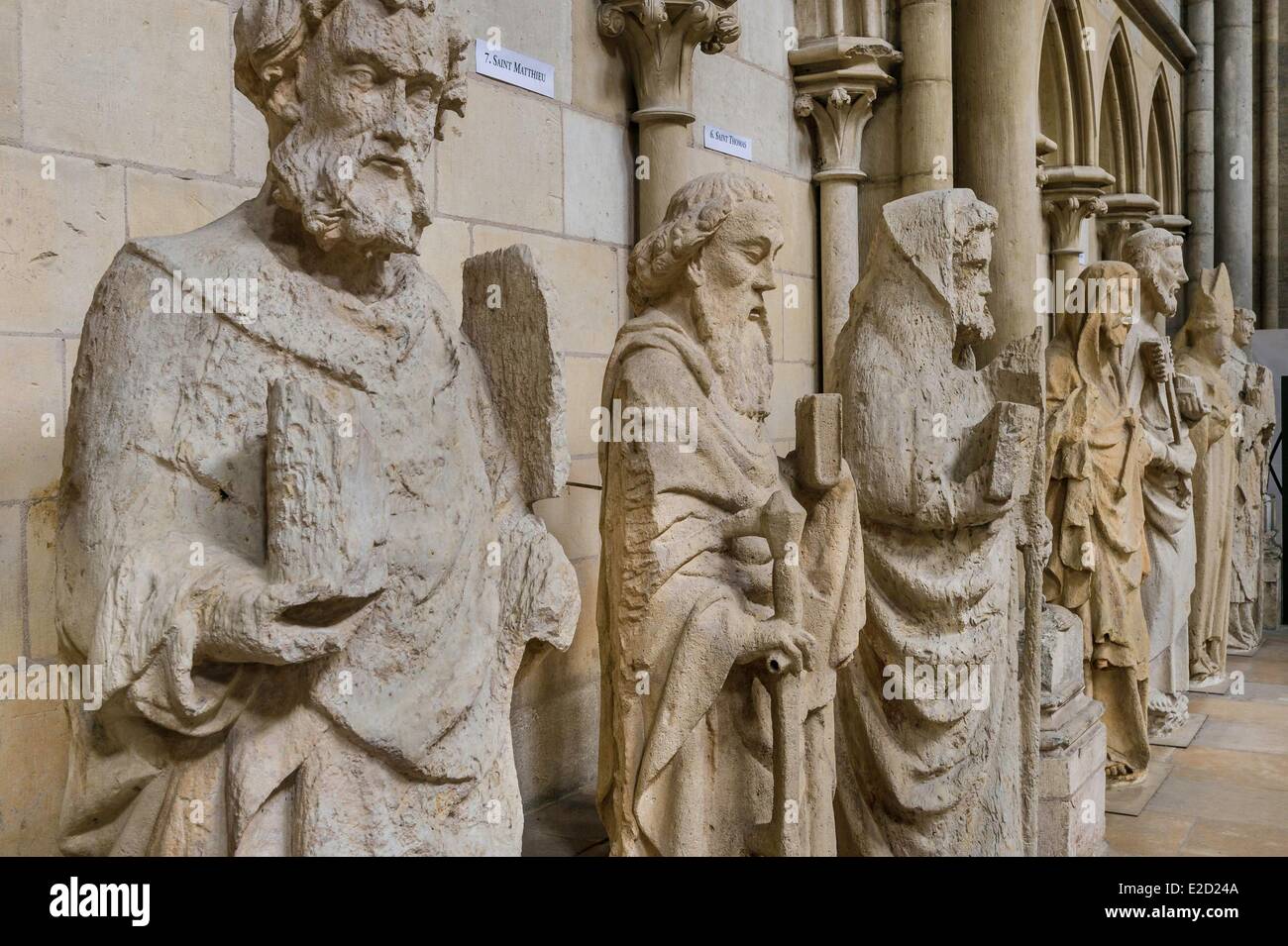 France Seine Maritime Rouen statue of saint cathedrale Notre Dame de ...