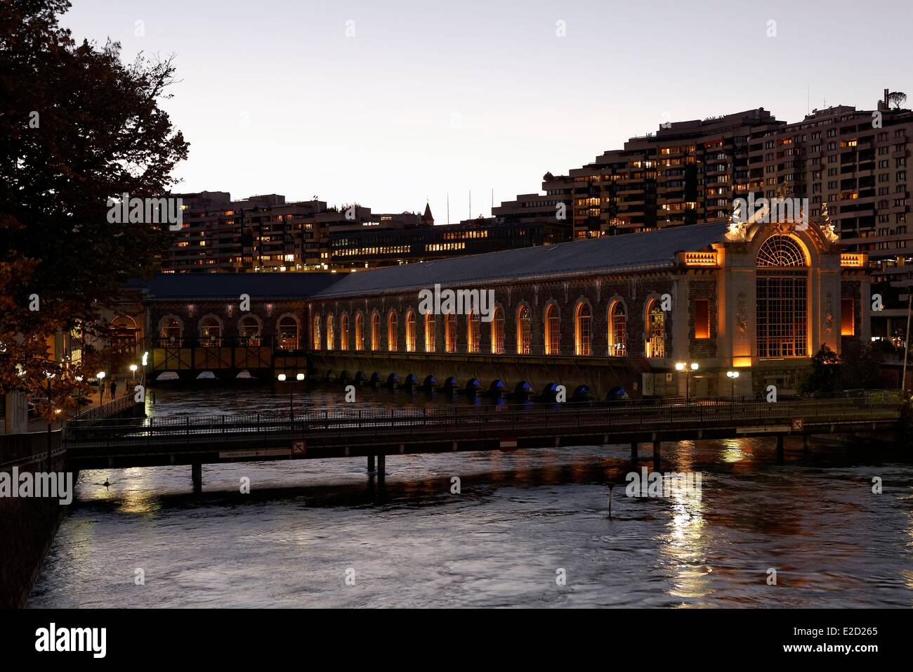 Switzerland Geneva Building Kraftwerke former hydroelectric plant ...