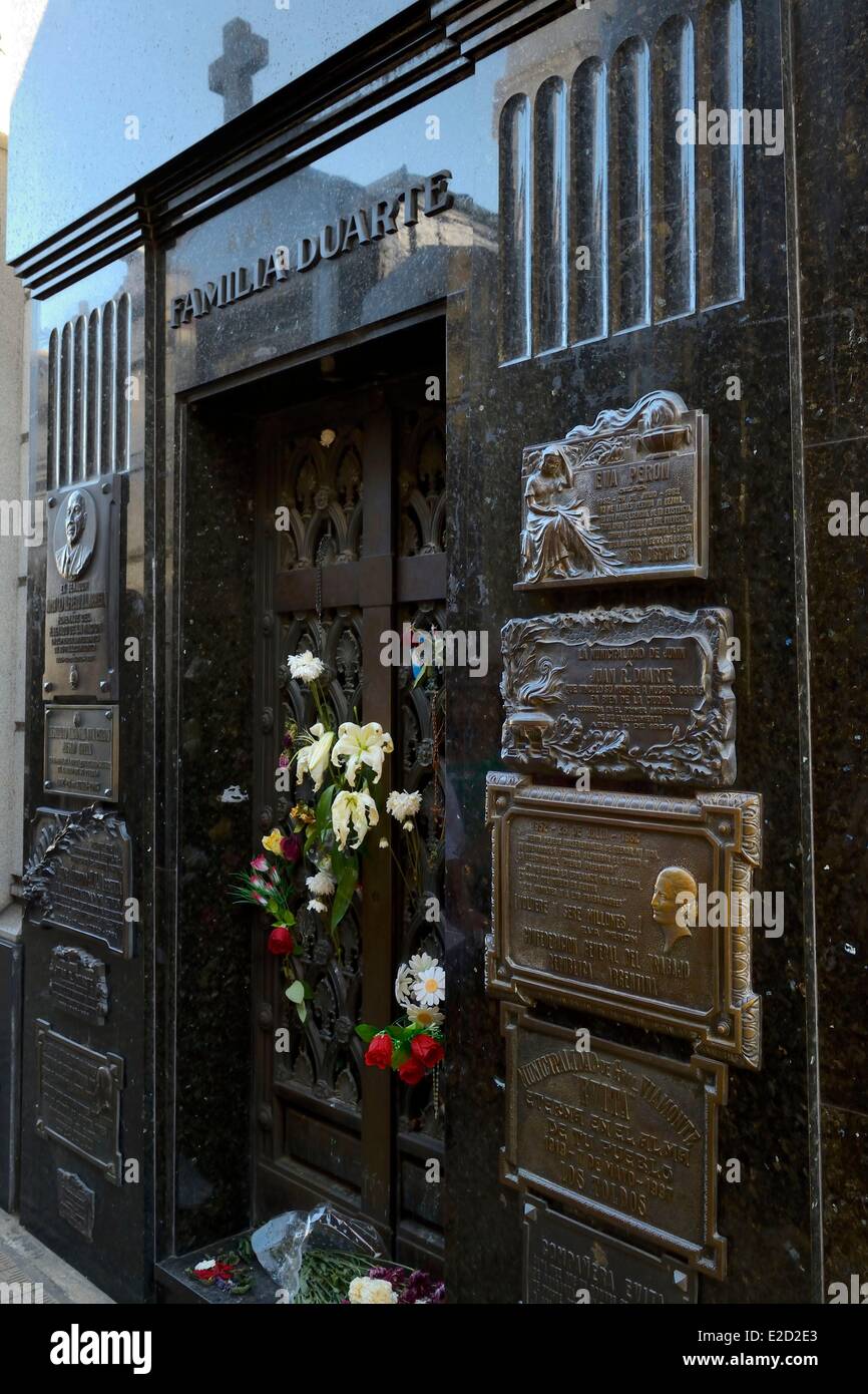 Argentina Buenos Aires La Recoleta Graveyard Eva Peron's Tomb in Duarte ...