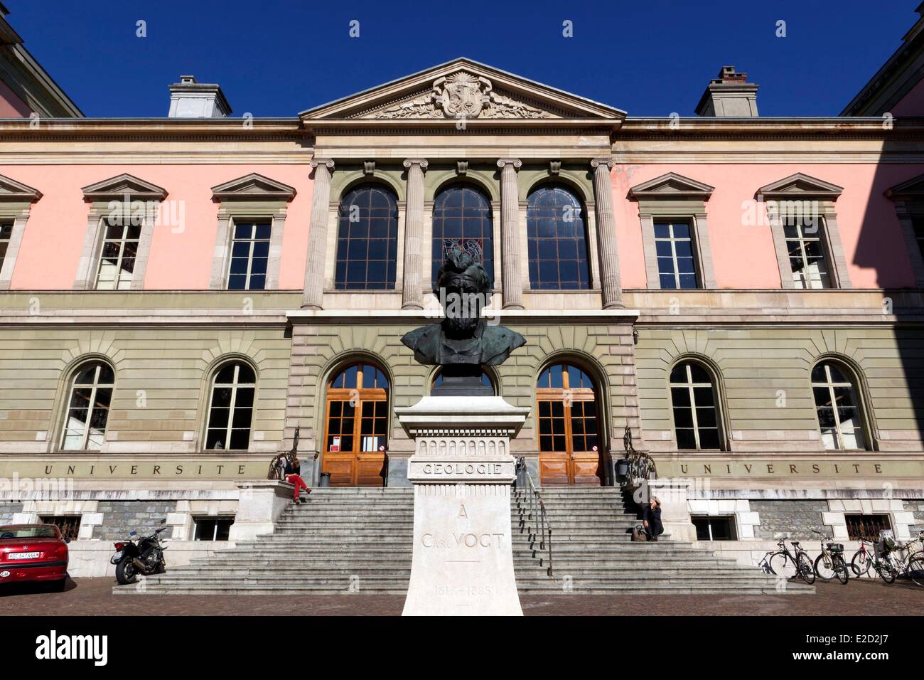 Switzerland Geneva Parc des Bastions Geneva university and library ...