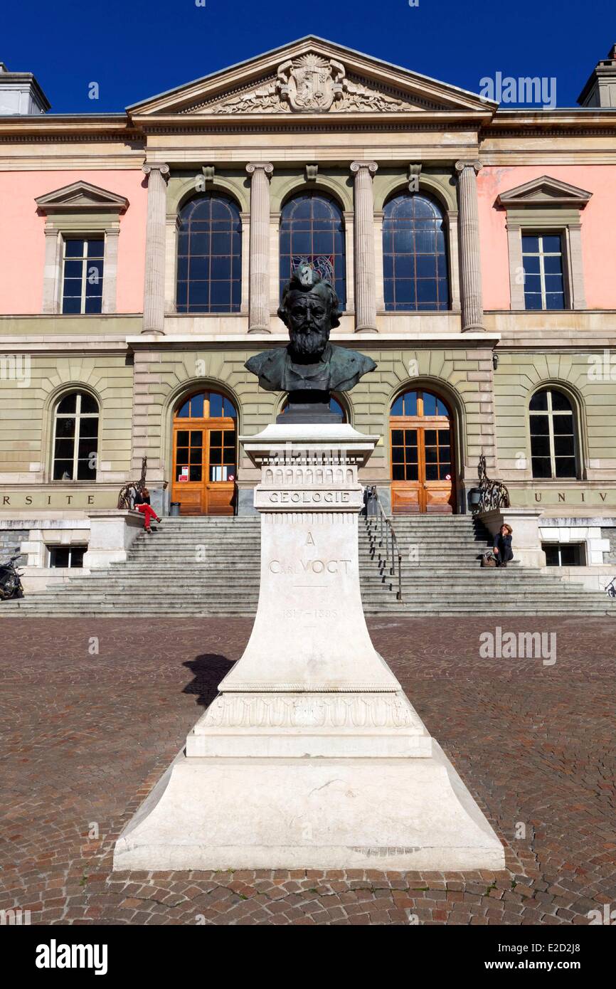 Switzerland Geneva Parc des Bastions Geneva university and library ...