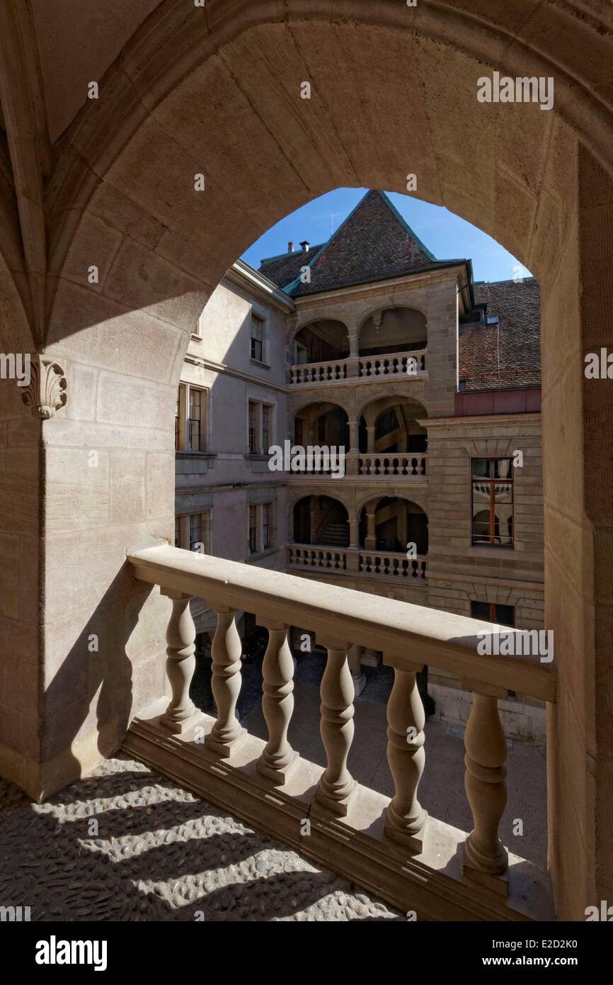 Switzerland Geneva old Town City Hall where was signed the first Geneva ...