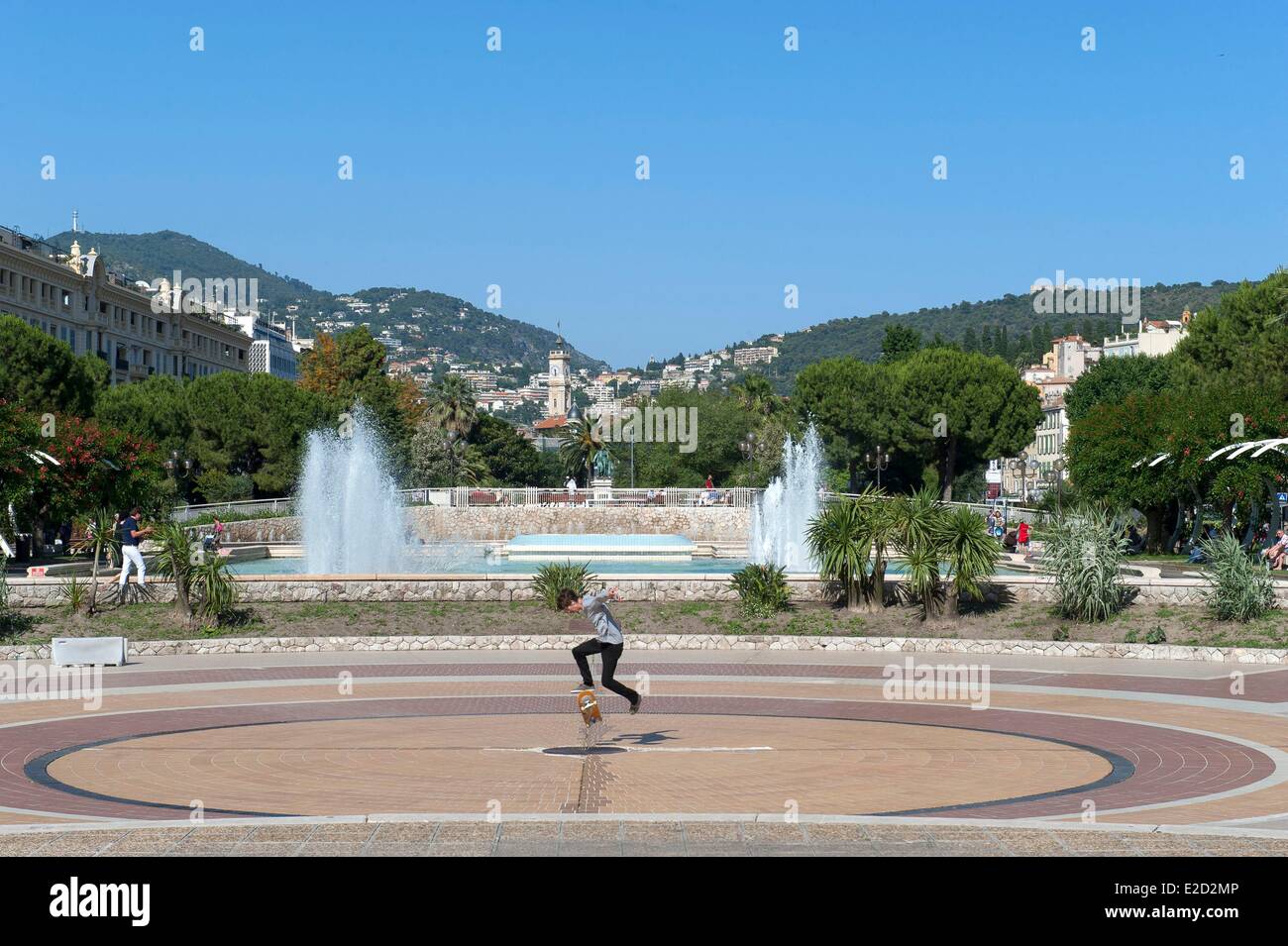 France Alpes Maritimes Nice Place Massena (Massena square) the park and ...