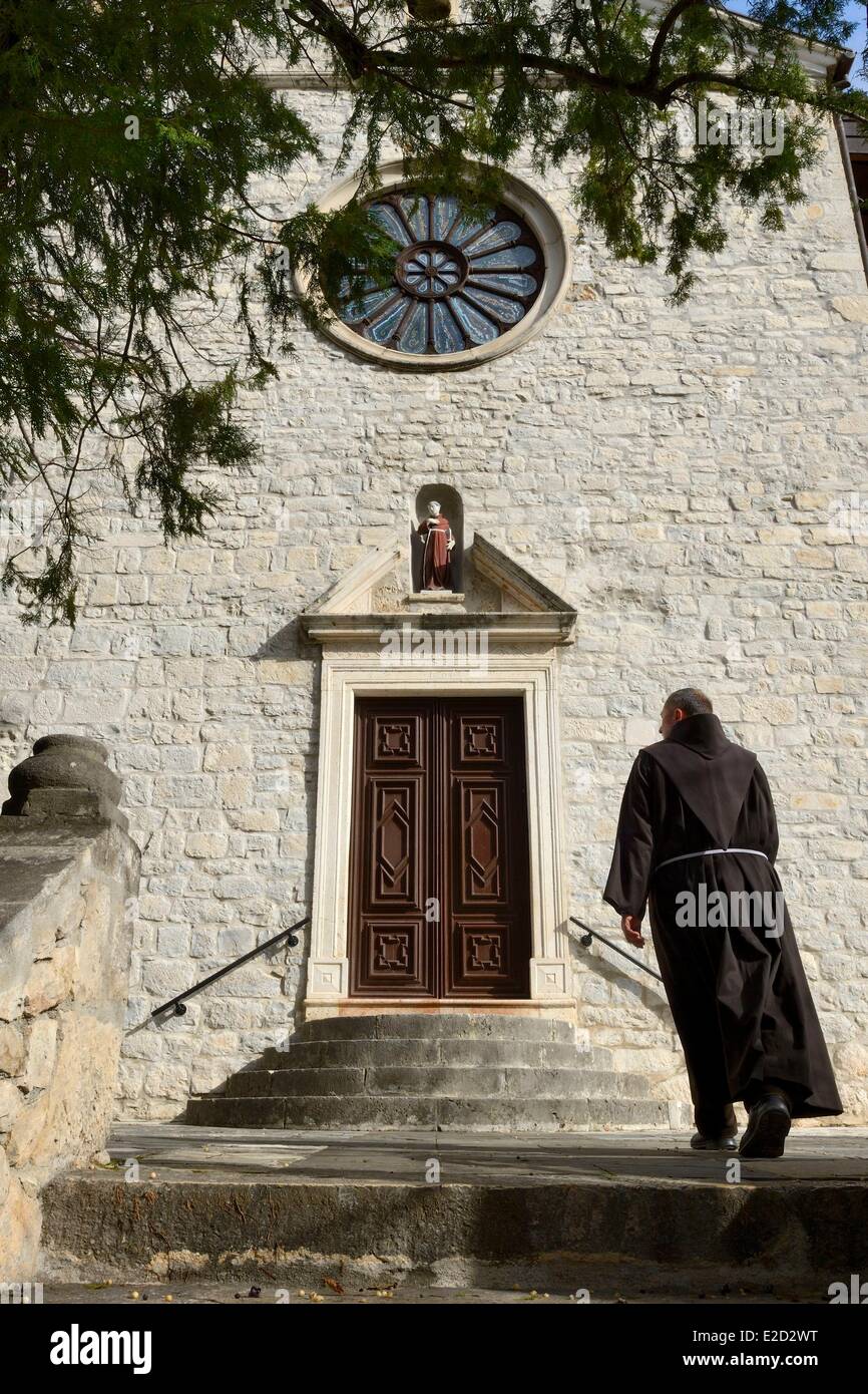 Croatia Dalmatia Krka National Park the Visovac Franciscan Monastery ...