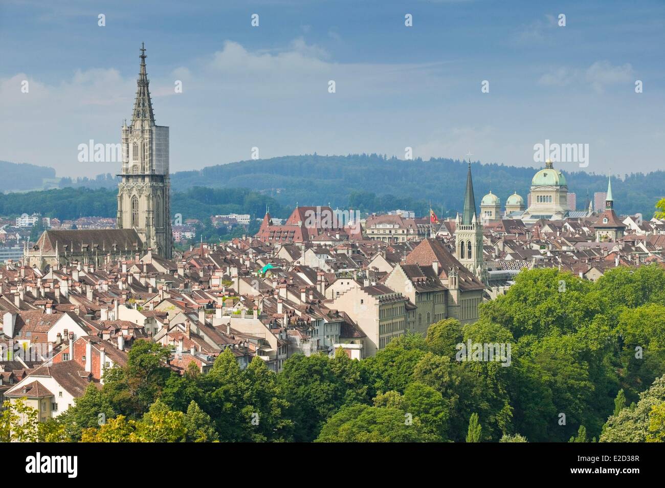Switzerland canton of Berne Berne general view of the old town listed ...