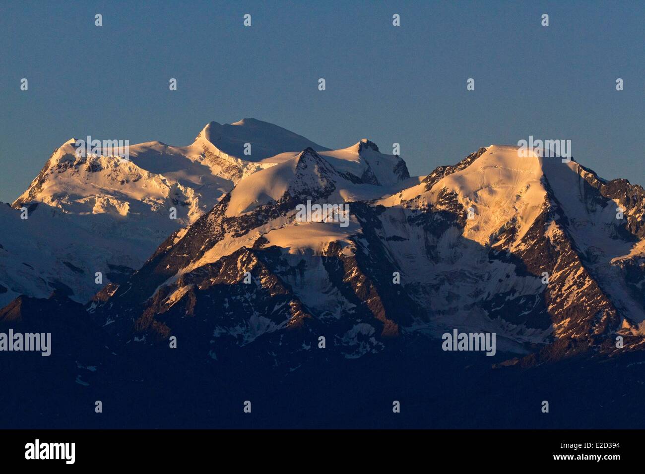 Switzerland canton of Valais Verbier Grand Combin (4314m Stock Photo ...