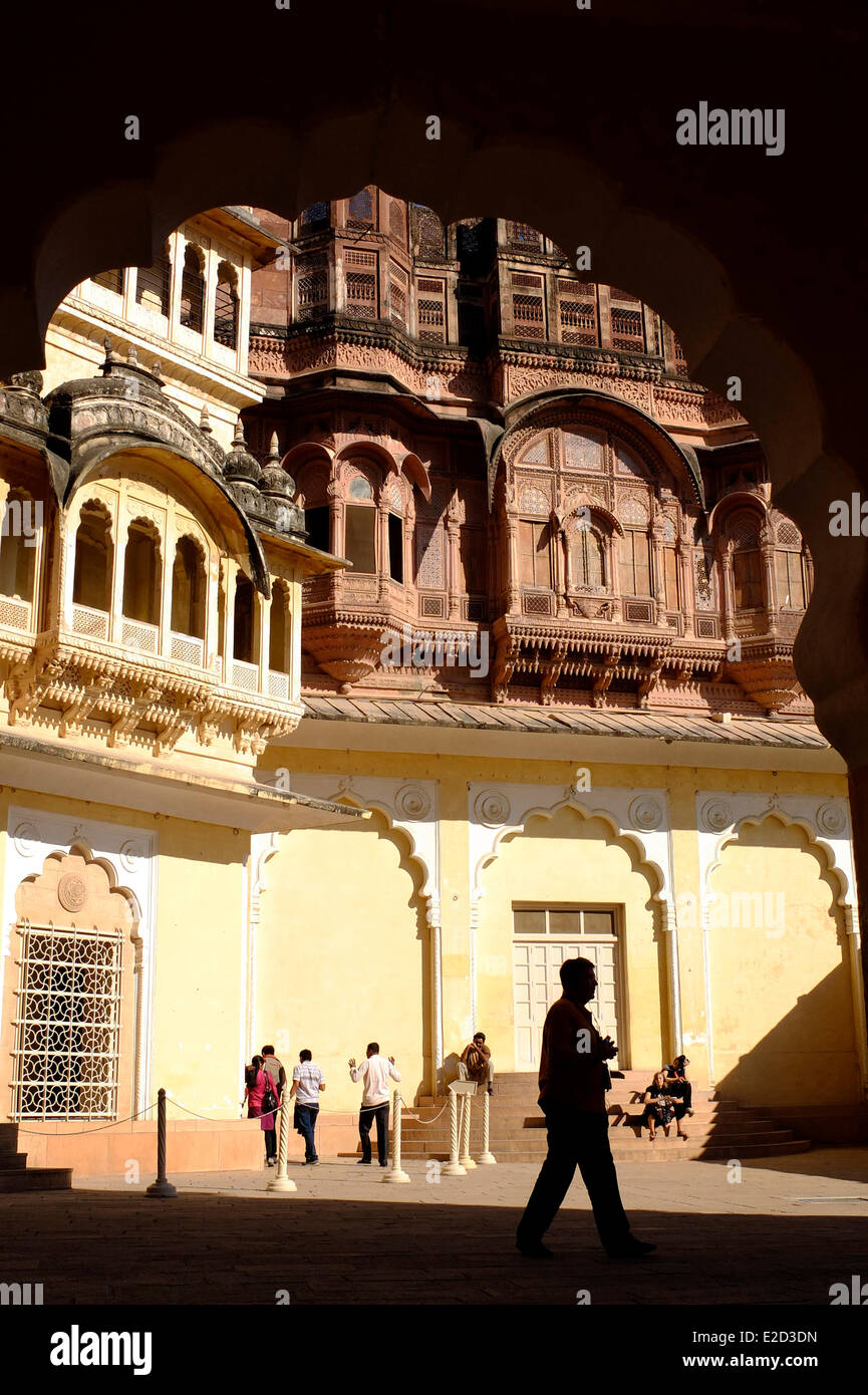 India Rajasthan Jodhpur Mehrangarh fort founded in 1459 by Rao Jodha ...