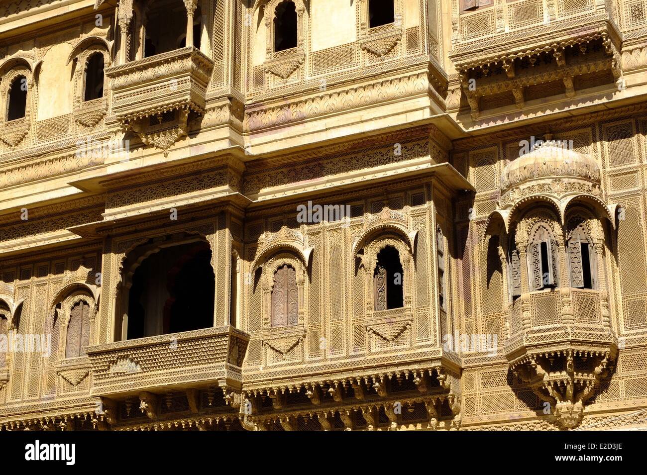 India Rajasthan Jaisalmer at the edge of Thar Desert architectural ...
