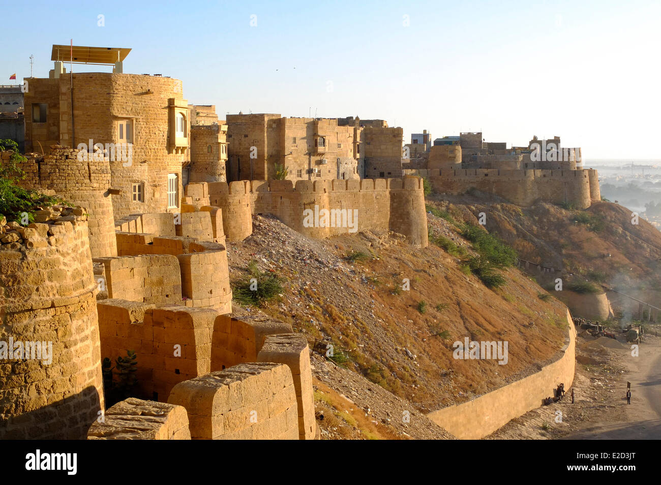 India Rajasthan Jaisalmer at the edge of Thar Desert the old town outer ...