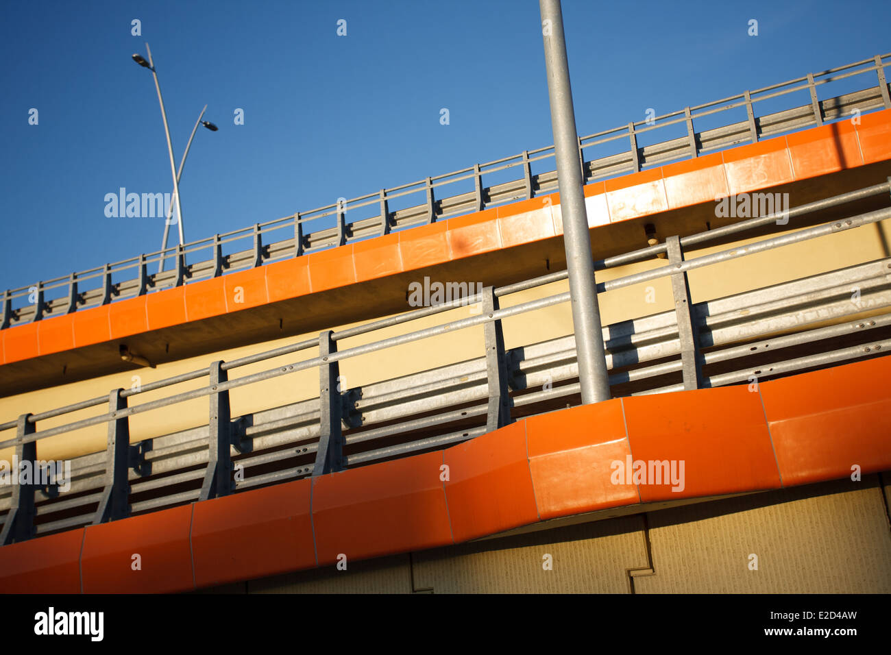 The double overpass of newly built Univerity Bridge in Bydgoszcz ...