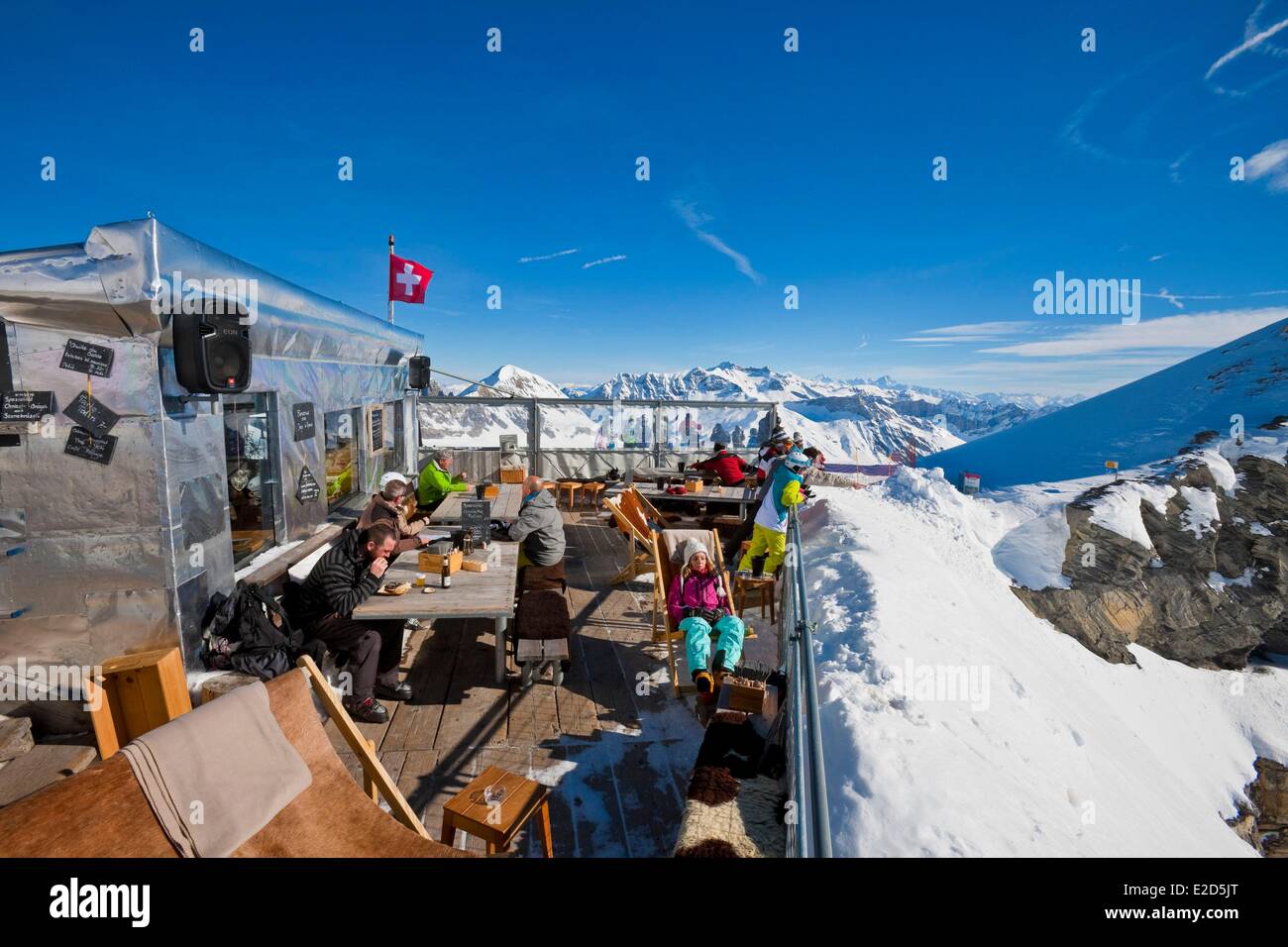 Switzerland Canton of Vaud Col de Pillon Glacier 3000 the keel of the ...