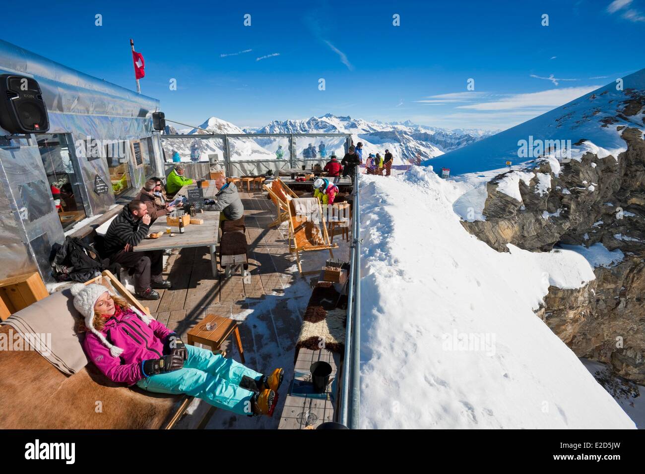 Switzerland Canton of Vaud Col de Pillon Glacier 3000 the keel of the ...