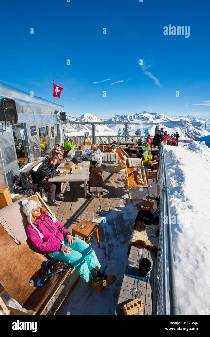 Switzerland Canton of Vaud Col de Pillon Glacier 3000 the keel of the ...