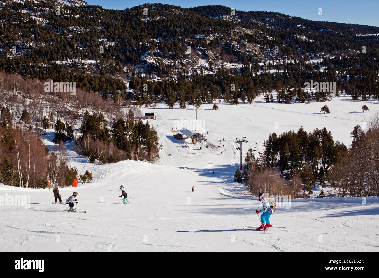 France Pyrenees Orientales ski resort of Font Romeu Pyrenees 2000 Stock ...