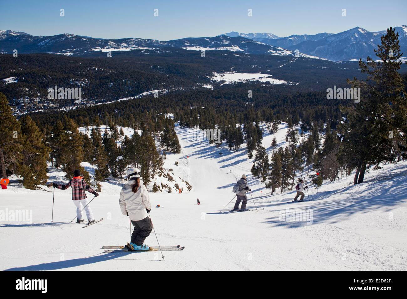 France Pyrenees Orientales ski resort of Font Romeu Pyrenees 2000 Stock ...