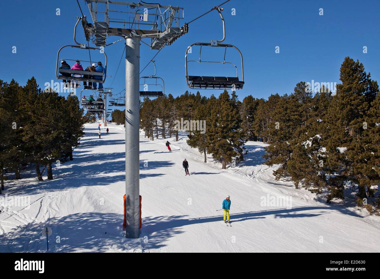 France Pyrenees Orientales ski resort of Font Romeu Pyrenees 2000 Stock ...