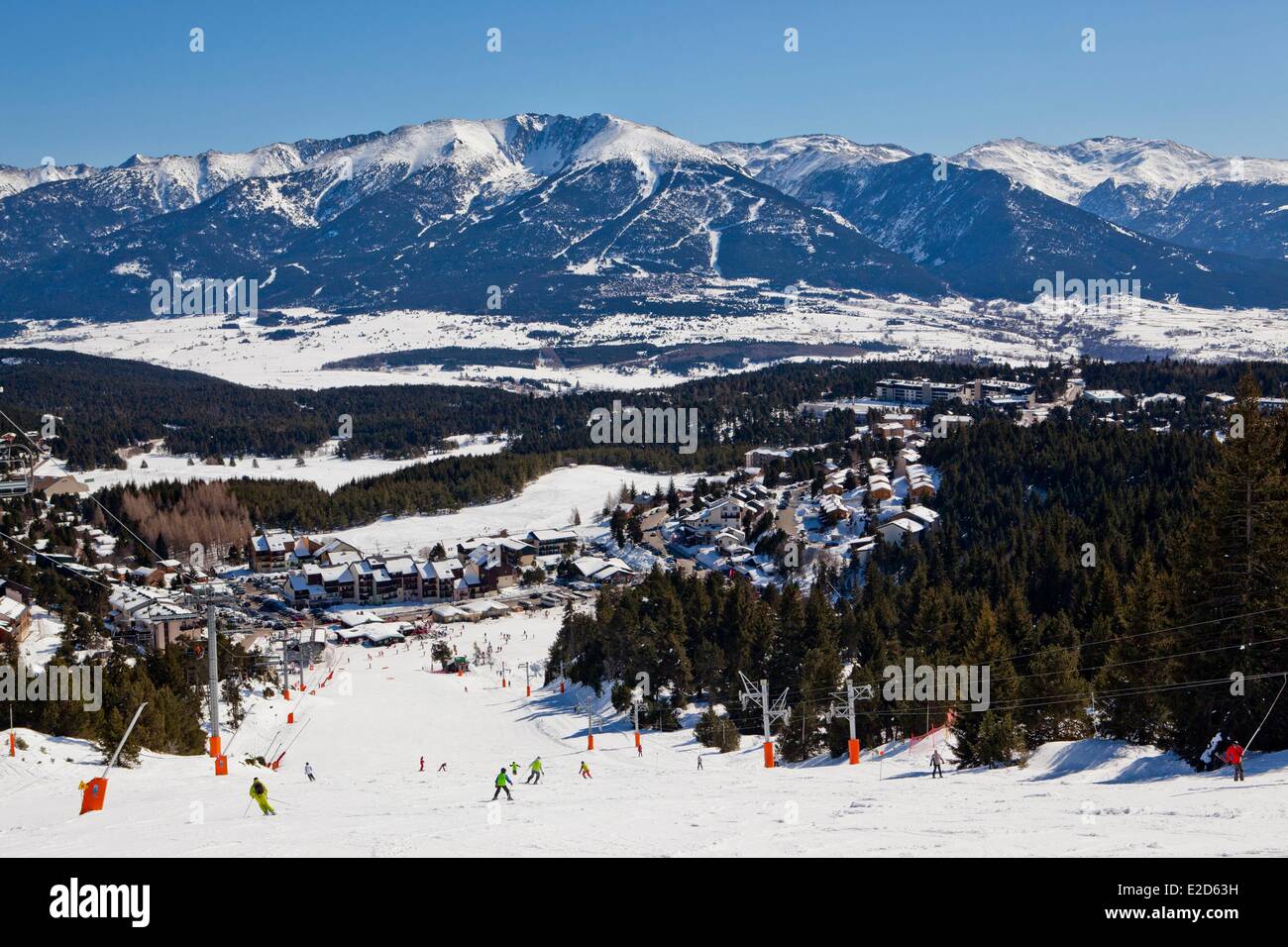 France Pyrenees Orientales ski resort of Font Romeu Pyrenees 2000 ...