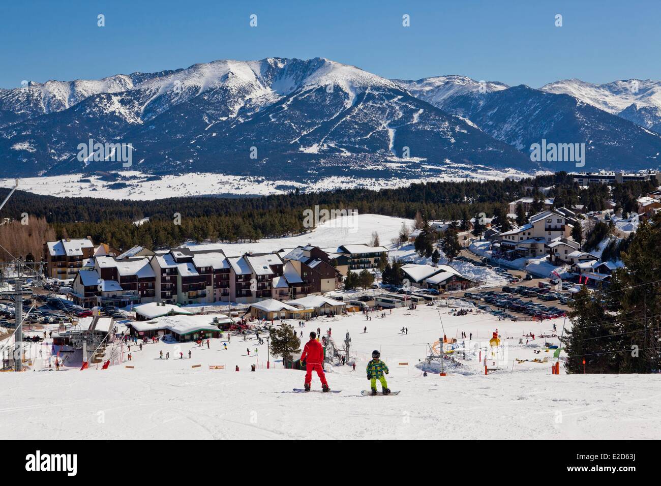 France Pyrenees Orientales ski resort of Font Romeu Pyrenees 2000 ...
