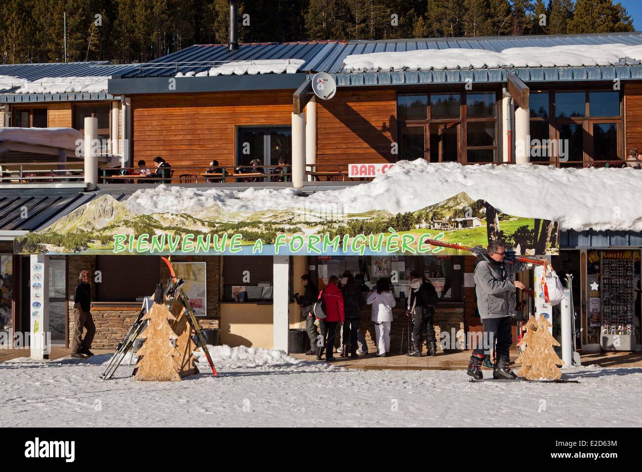 France Pyrenees Orientales Formigueres ski resort Stock Photo - Alamy