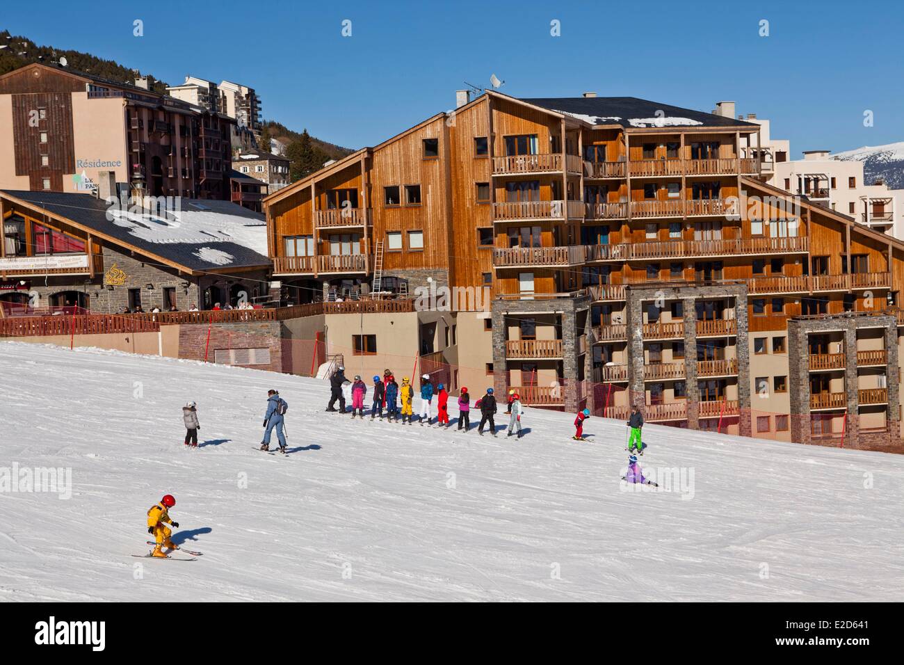France Pyrenees Orientales Les Angles ski resort Stock Photo - Alamy
