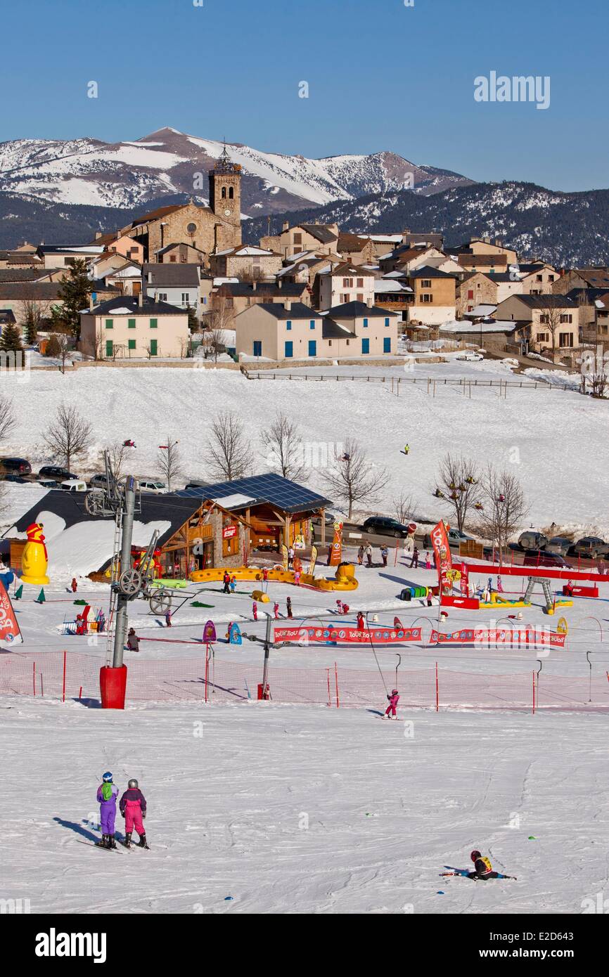 France Pyrenees Orientales Les Angles ski resort Stock Photo - Alamy