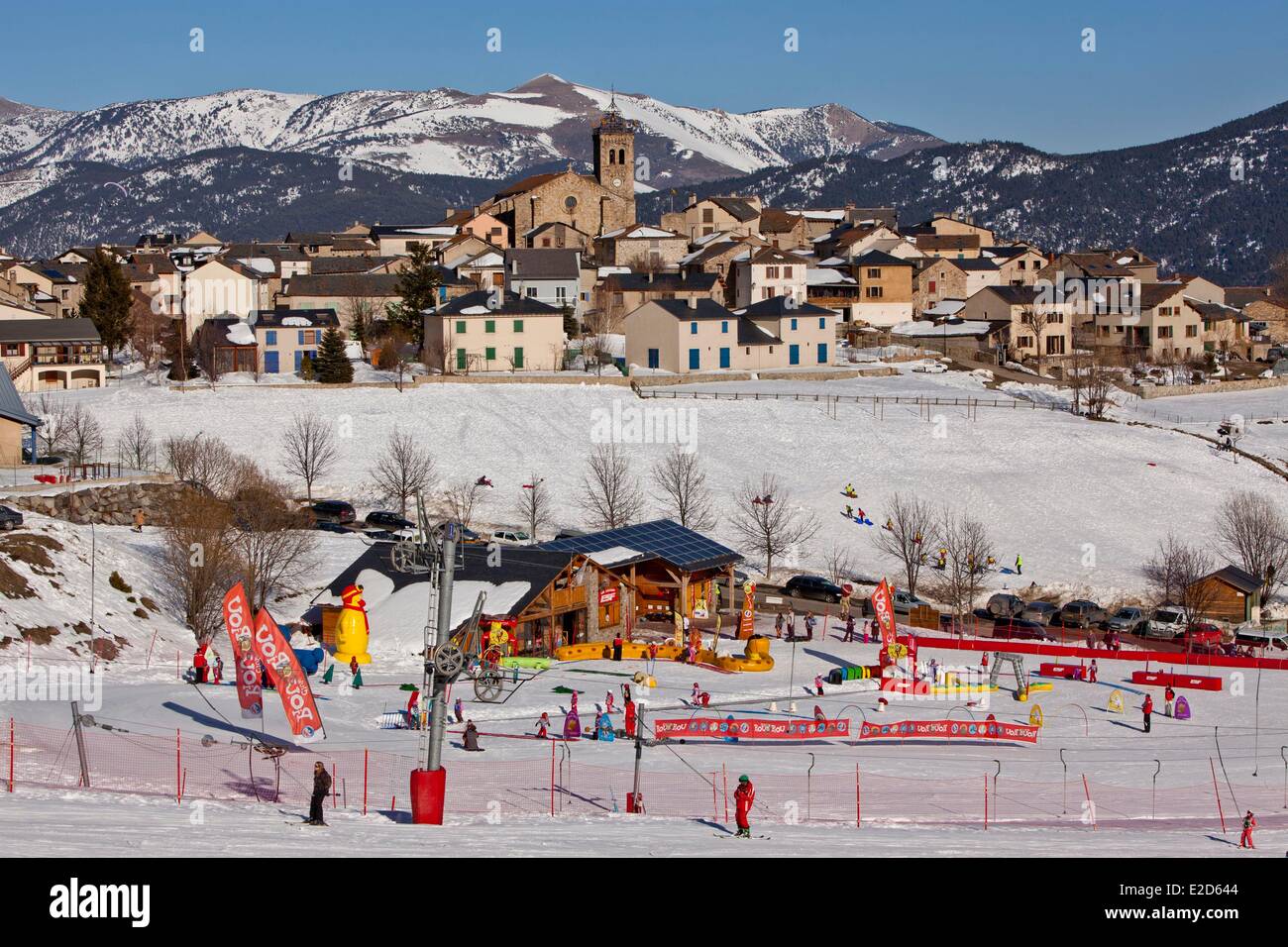 France Pyrenees Orientales Les Angles ski resort Stock Photo - Alamy