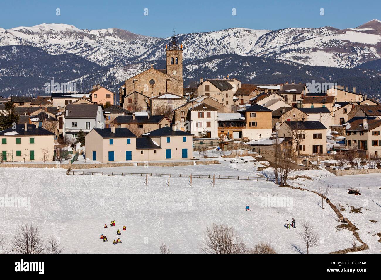 France Pyrenees Orientales Les Angles the village Stock Photo - Alamy