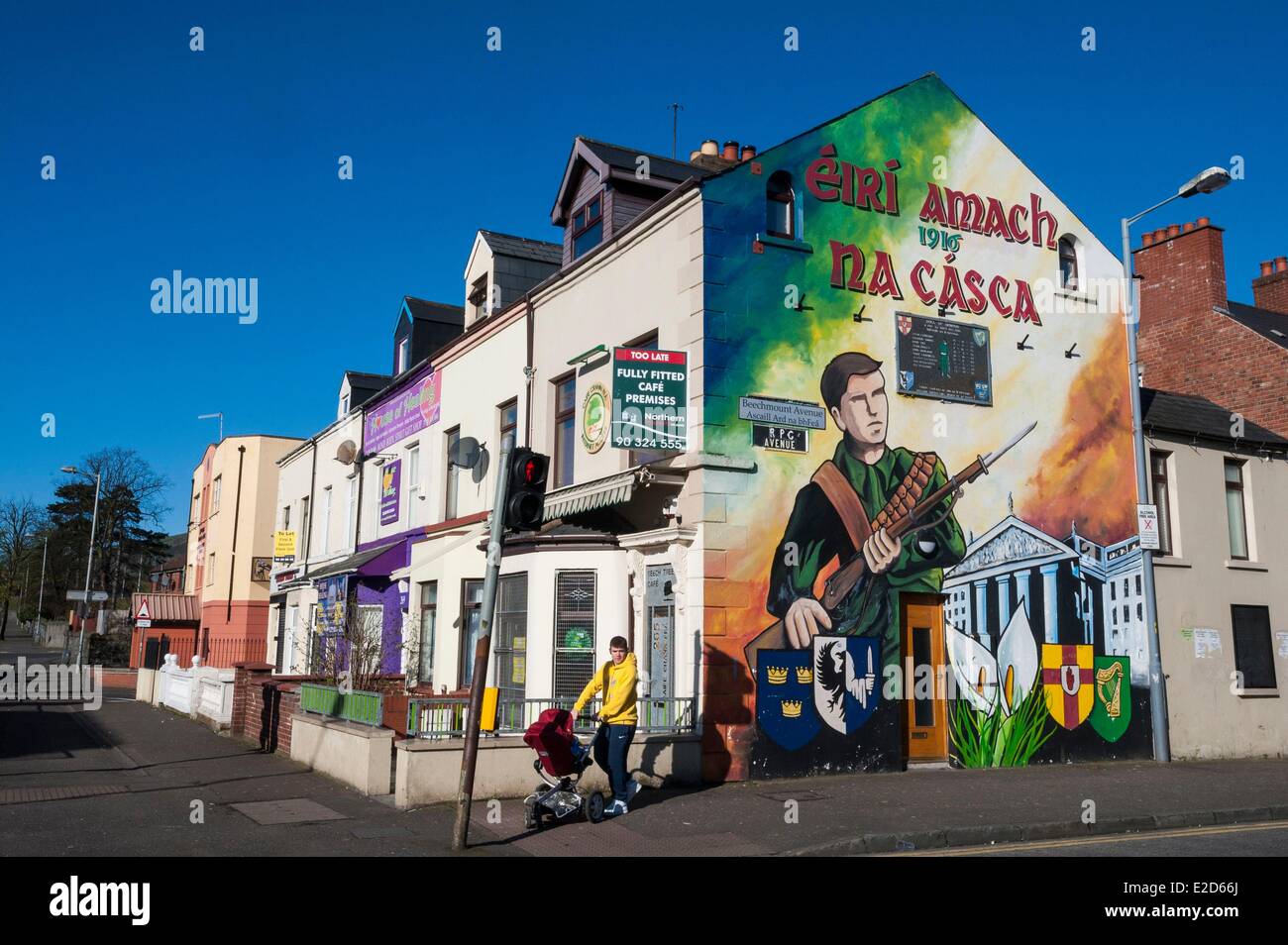 United Kingdom Northern Ireland Belfast republican murals in the ...