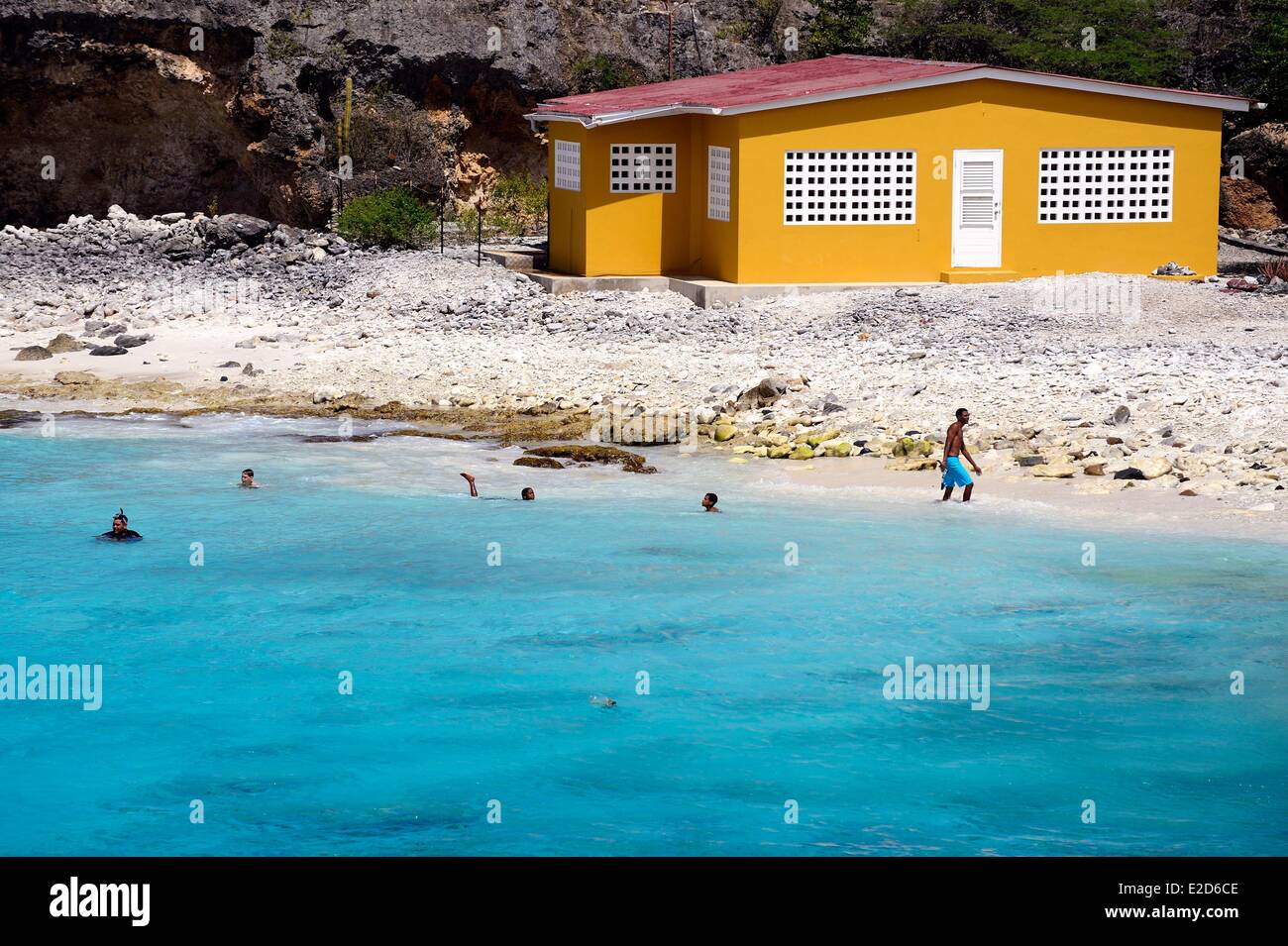 Dutch West Indies Bonaire island sun-drenched beach house at Playa ...